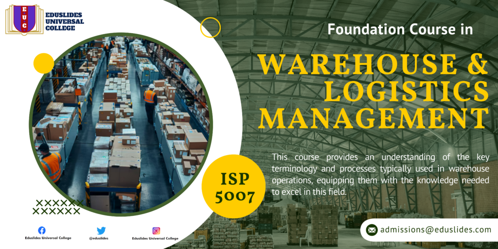 Foundation Course in Warehouse and Logistics Management - Eduslides ...