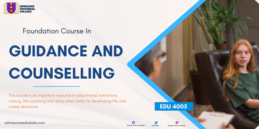 Foundation Course in General Guidance and Counseling - Eduslides ...